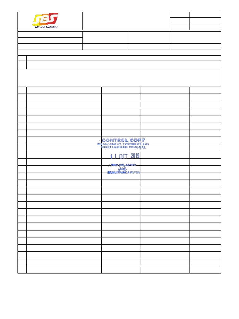 PSBSF - HSE.03-004 Absensi Pesan Keselamatan | PDF