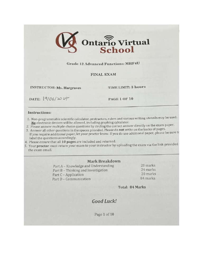 Final Exam | PDF