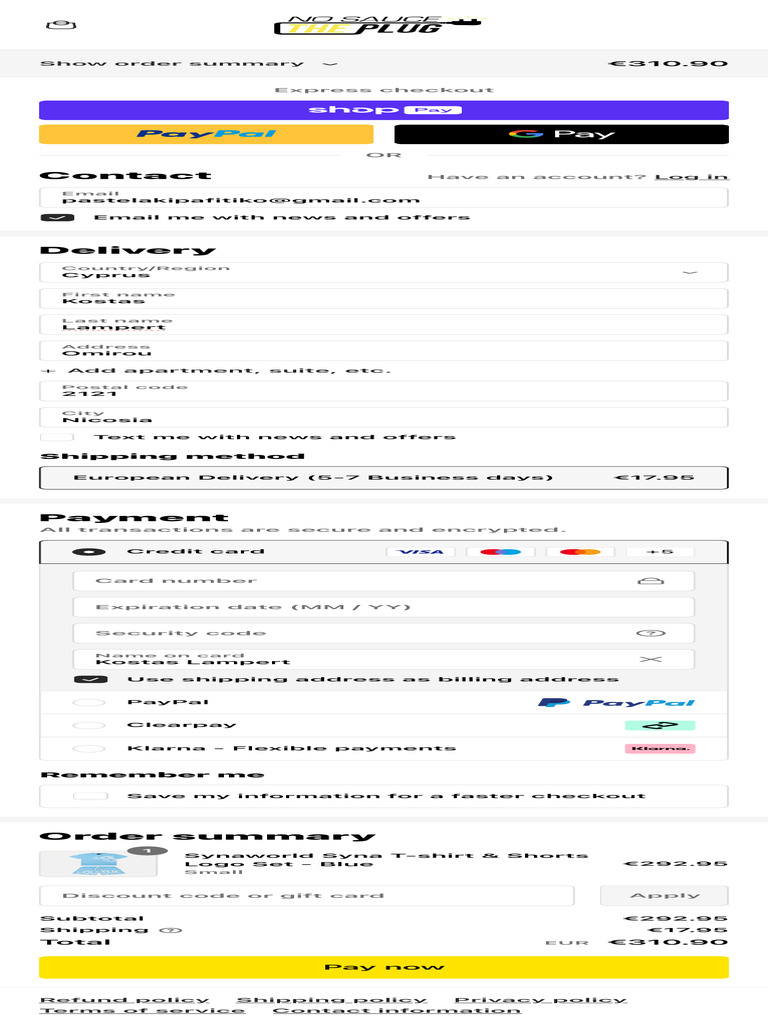 Checkout - No Sauce The Plug | PDF