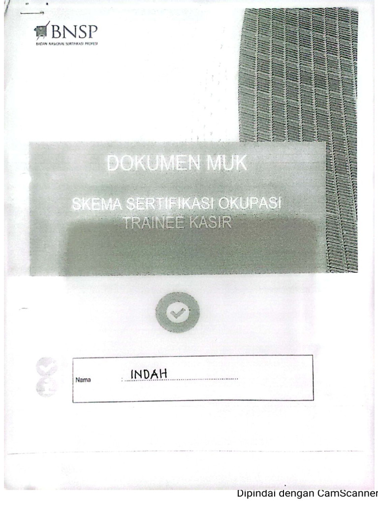 MUK Okupasi Kasir | PDF