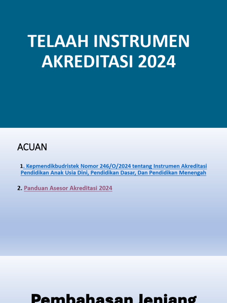 TELAAH_INSTRUMEN_AKREDITASI_2024 | PDF