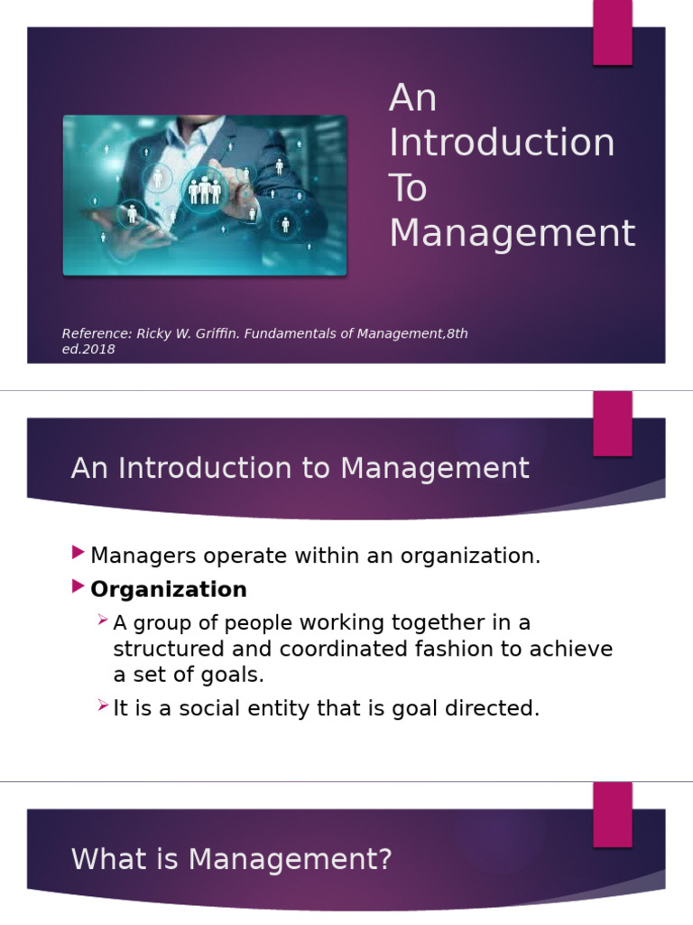 An Introduction To Management | PDF