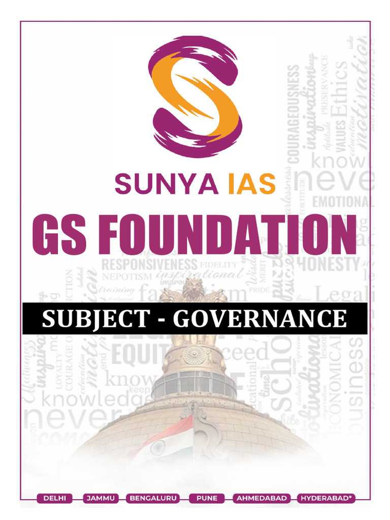 Governance Gs Foundation Class Notes Sunya Ias Pdf