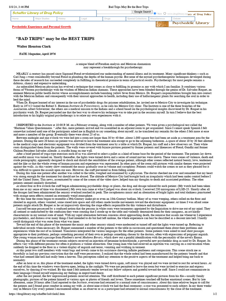 Bad Trips May Be The Best Trips | PDF