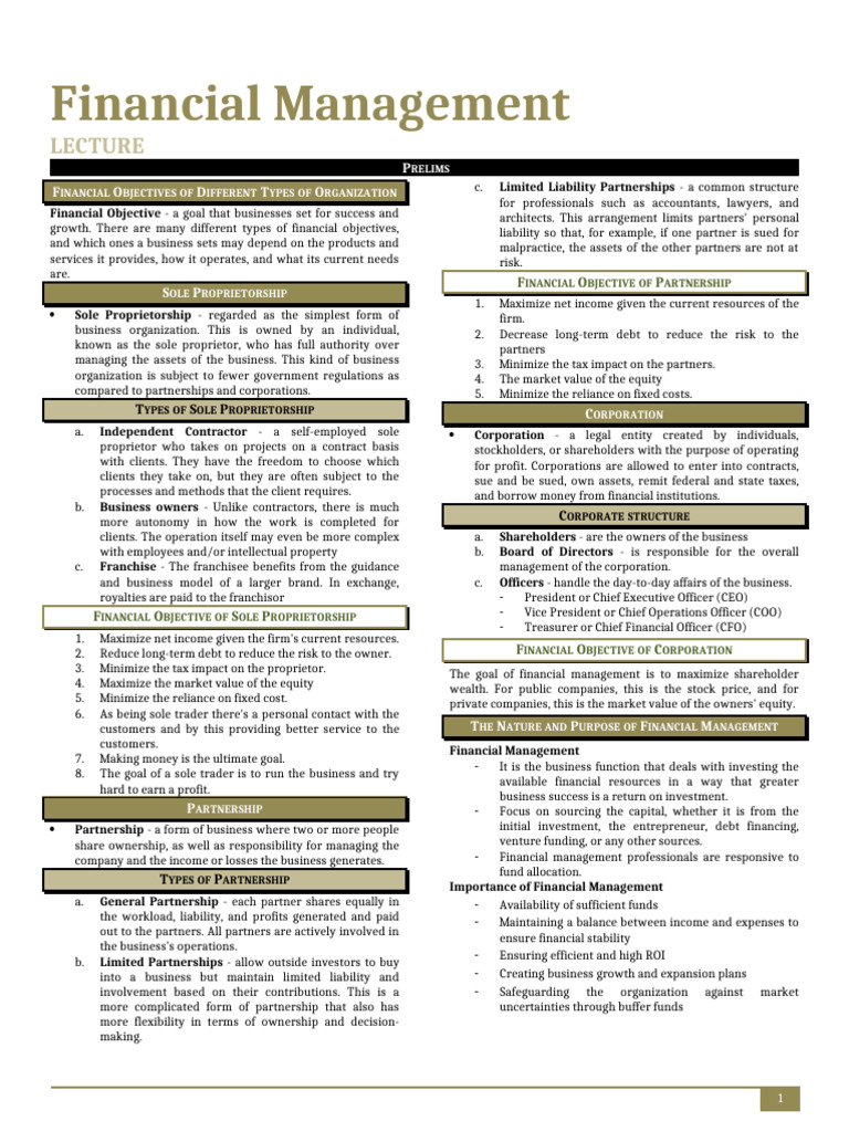 Financial Management | PDF
