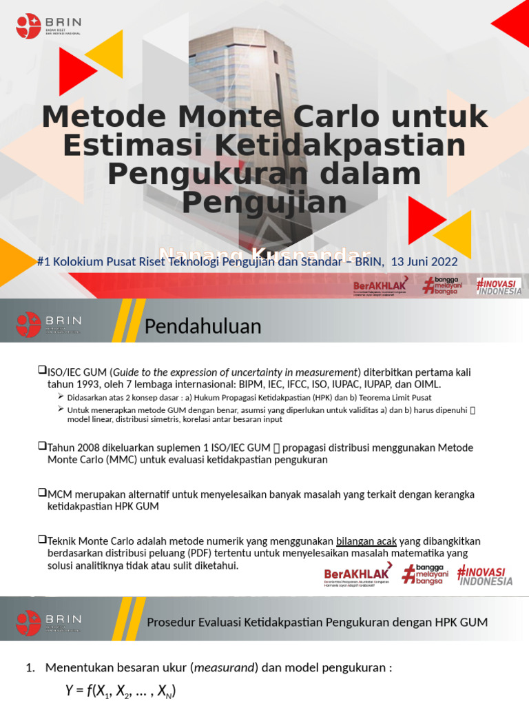 MCM Untuk Estimasi Ketidakpastian Dalam Pengujian | PDF