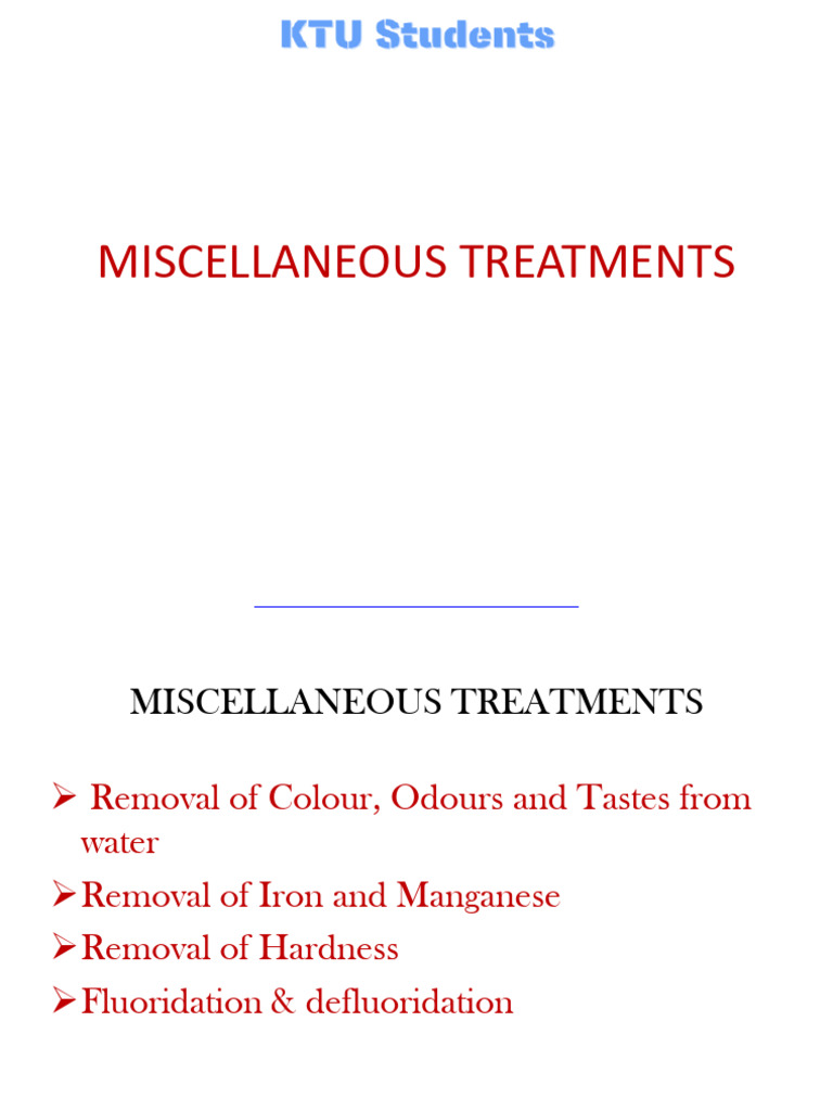 CE405 M5 Environmental Engineering I Ktustudents - in | PDF