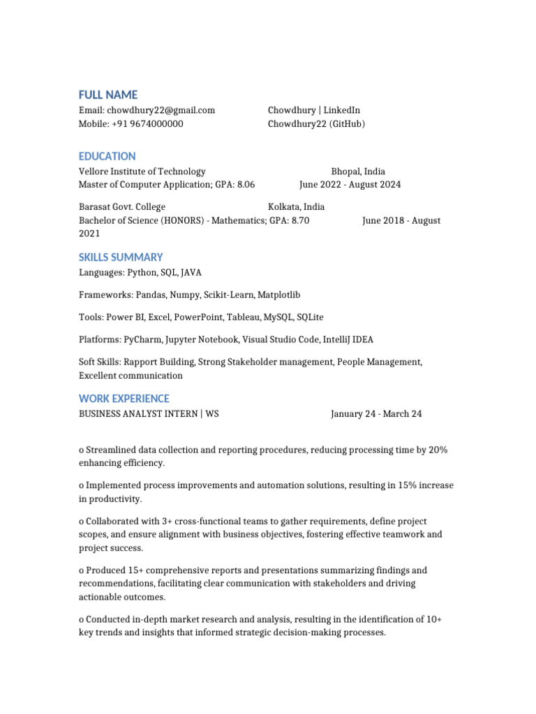 Futuristic Resume_Format | PDF