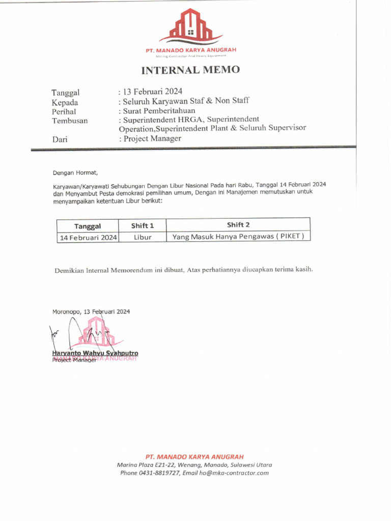 Internal Memo-2 | PDF