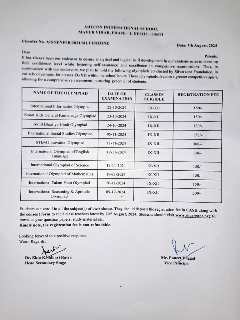 Silverzone Olympiad 2024-25 | PDF