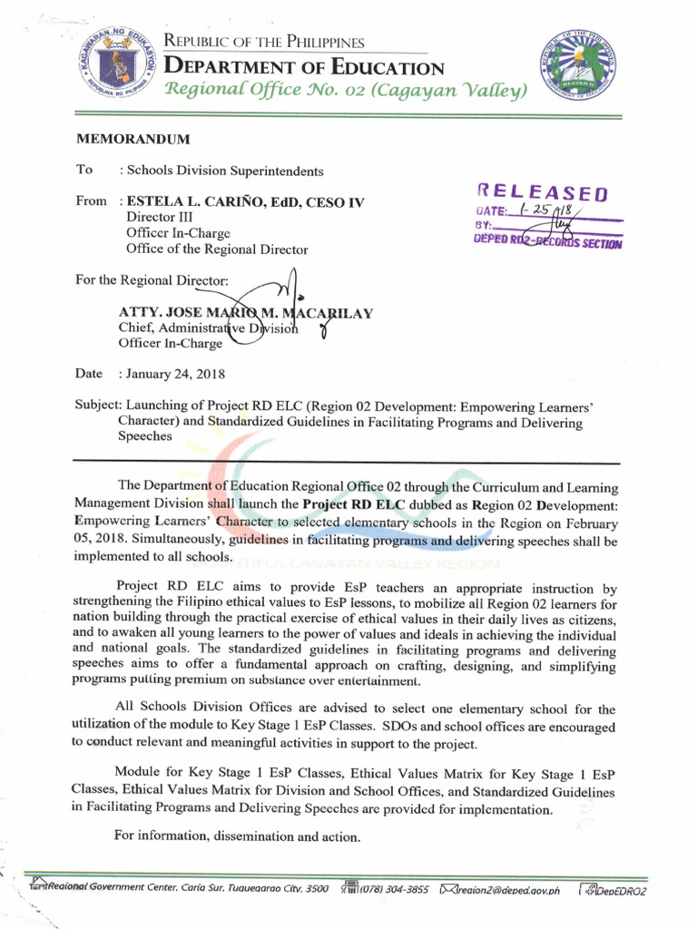 URM Launching of Project RD ELC Region 02 Development Empowering ...