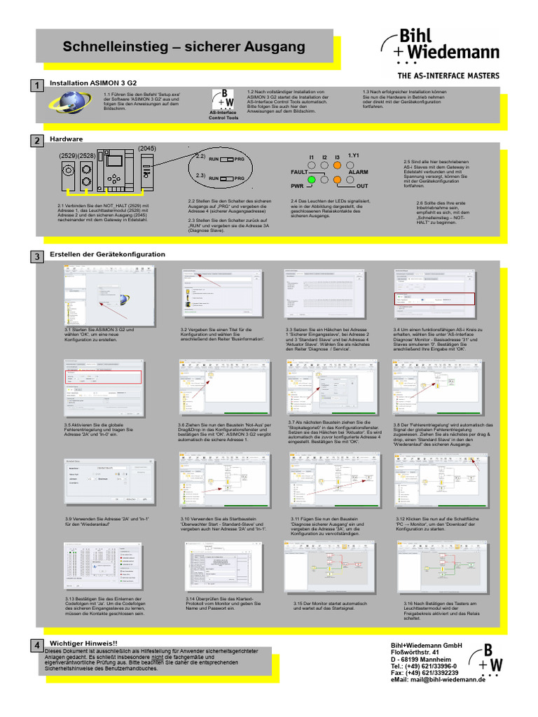 De en Quick Start Guide Safety Output | PDF