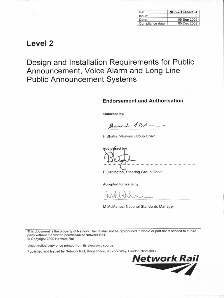 NR - L2 - TEL - 30134 Design & Installation Requirement For PAVA & LLPA ...