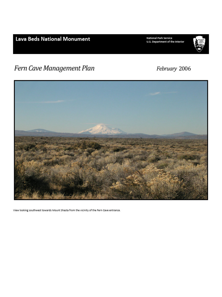 Fern Cave MGT Plan 2006 | PDF