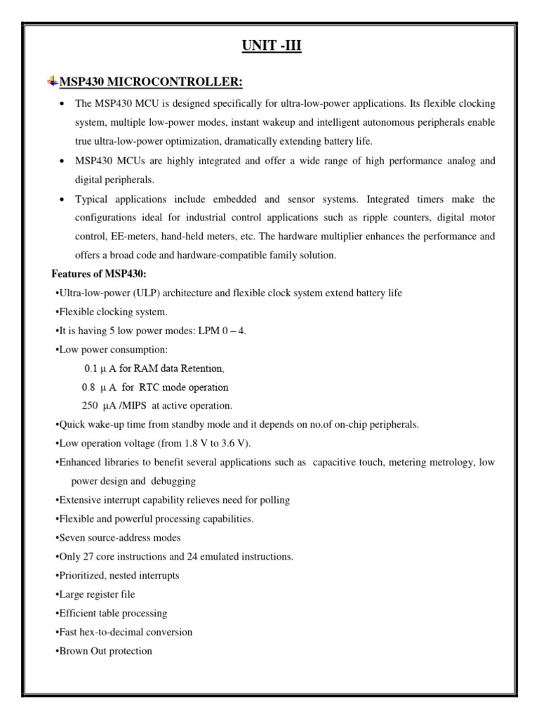 Unit-3 ES MPMC | PDF