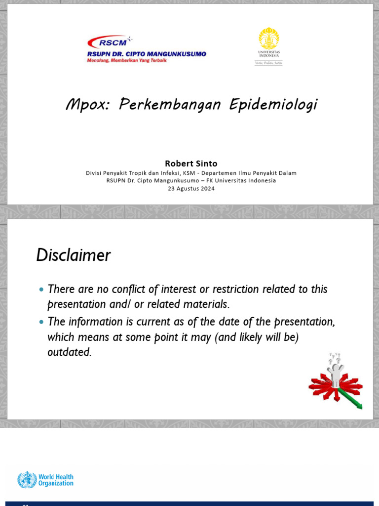 Epidemiologi Mpox - Dr. Robert Sinto | PDF