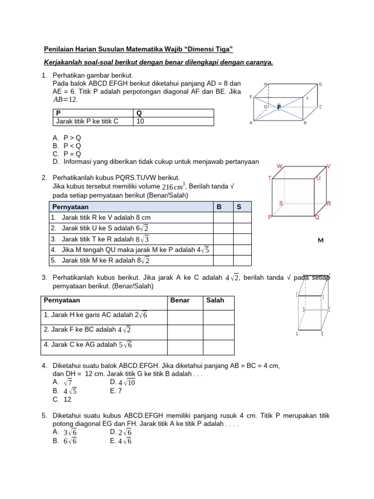 Soal Susulan UH | PDF