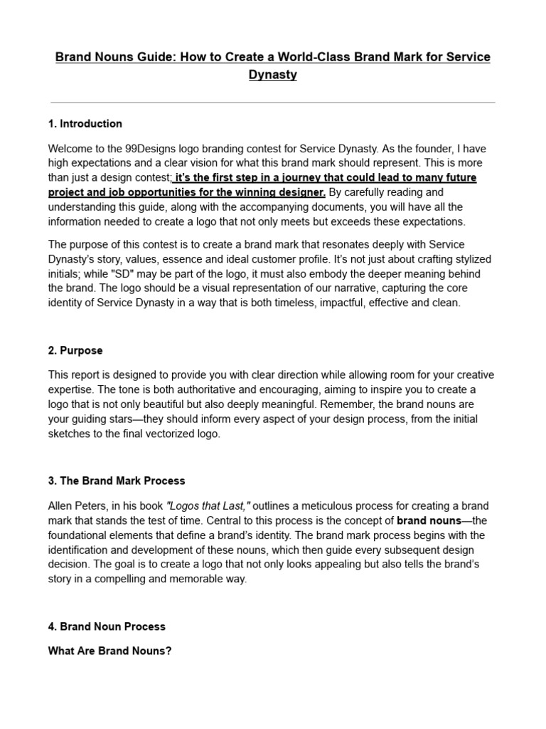 Brand Nouns Guide - How To Create A World-Class Brand Mark For Service ...