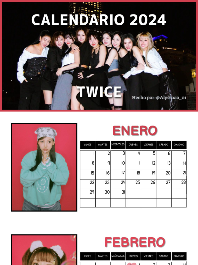 Calendario Twice 2024 (1) | PDF