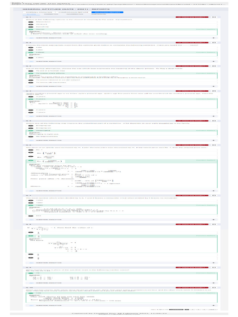 General Aptitude (Gate - 2021) | PDF