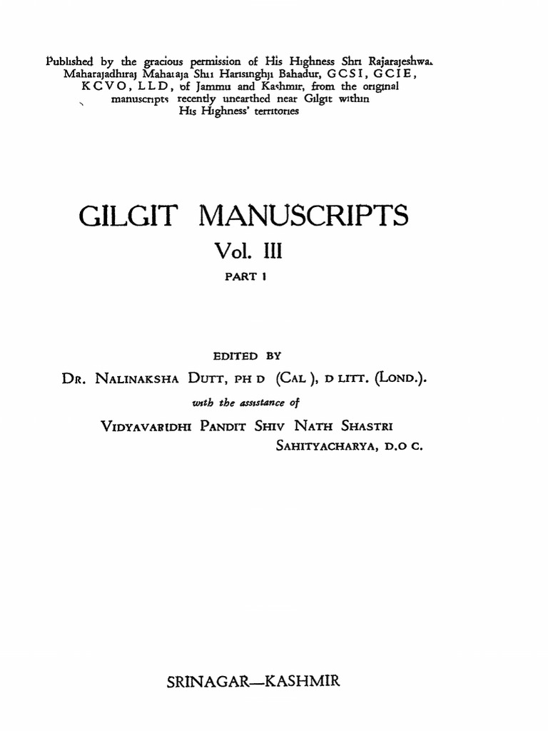 2015 485652 Gilgit-Manuscripts | PDF