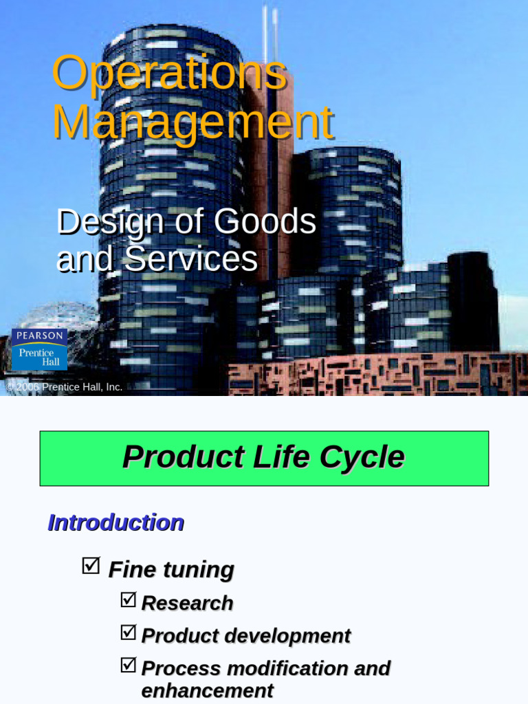 Lecture 6 Design of Goods and Services | PDF