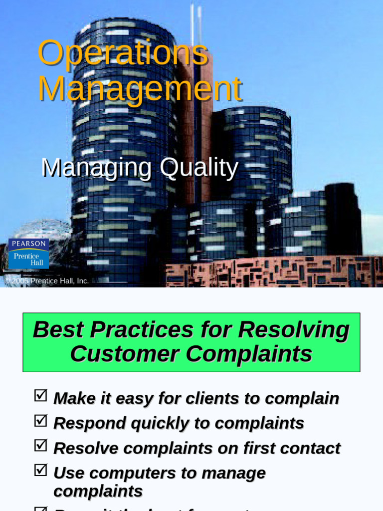 Lecture 10 Managing Quality | PDF