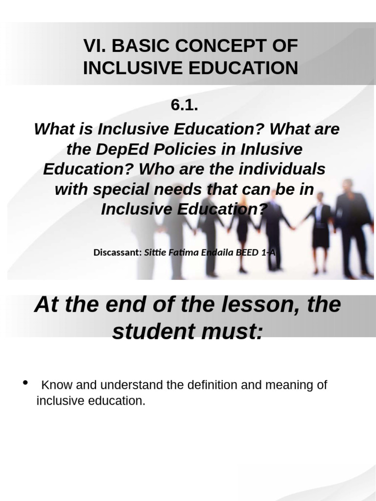 Basic Concept of Inclusive Education | PDF