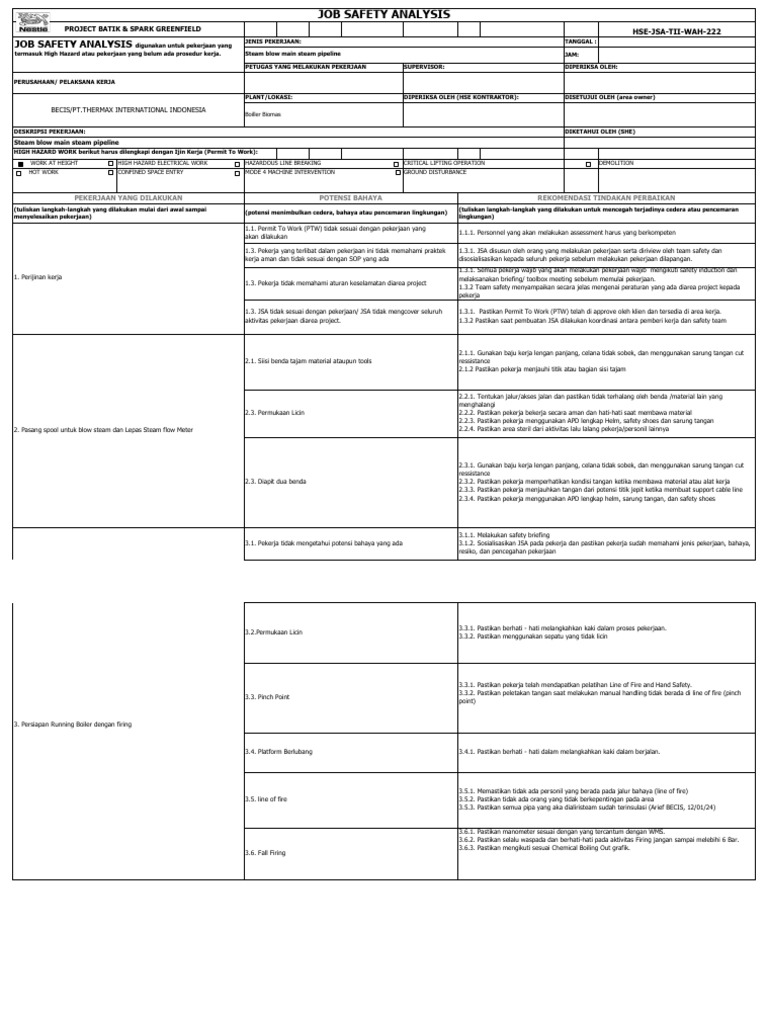 JSA Steam Flushing | PDF