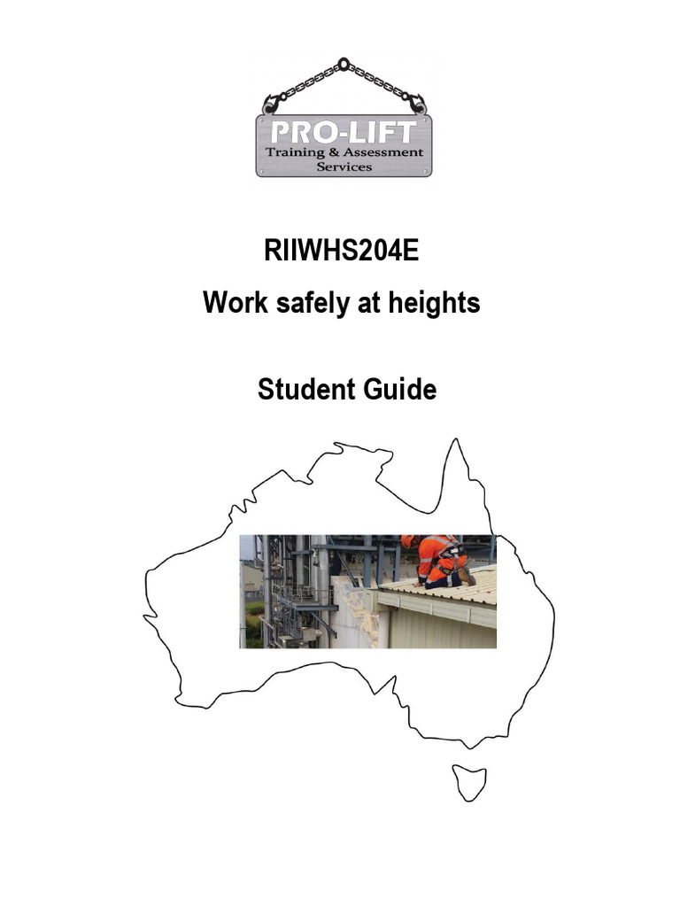 PRO LIFT SG RIIWHS204E Work Safely at Heights v4 4 | PDF
