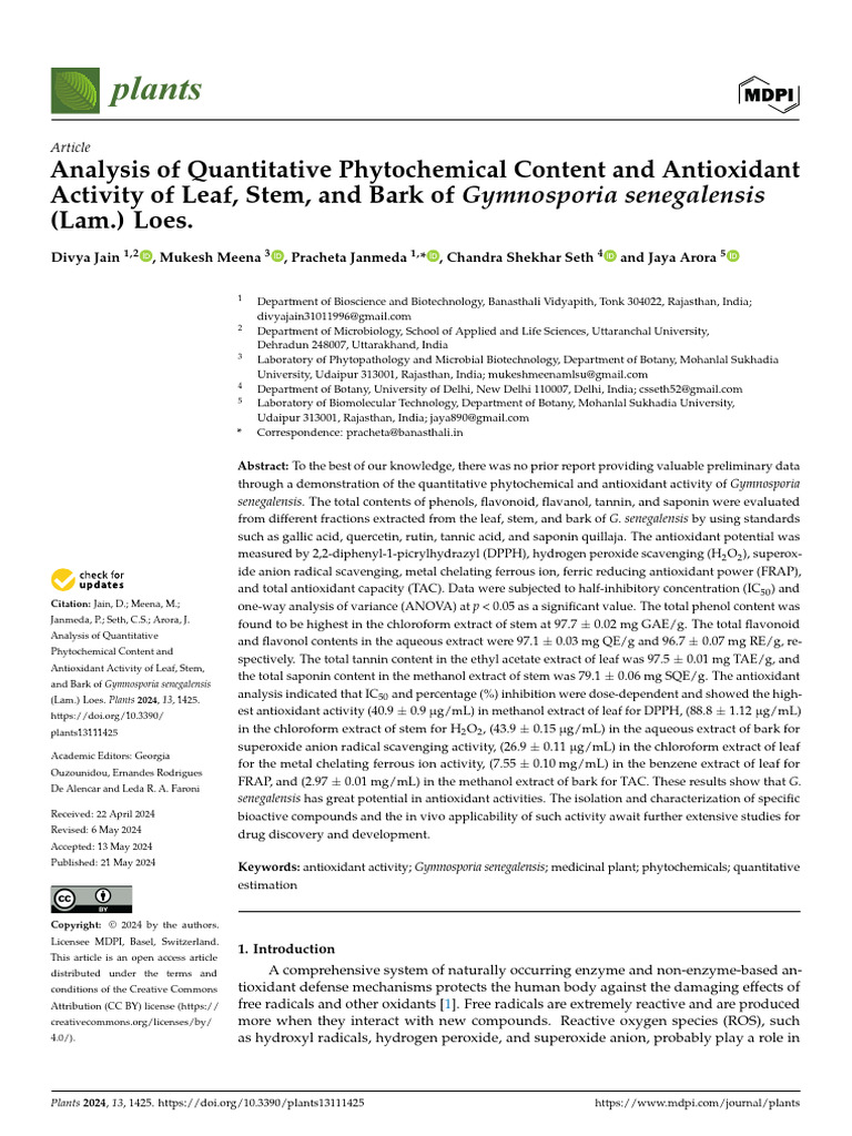 Analysis of Quantitative Phyto | PDF