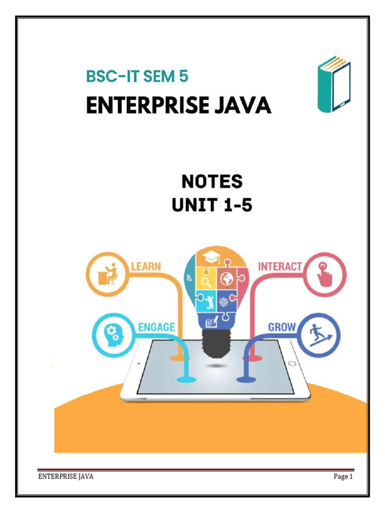Tyit Sem 5 Enterprise Java Full Notes Topic Wise | PDF