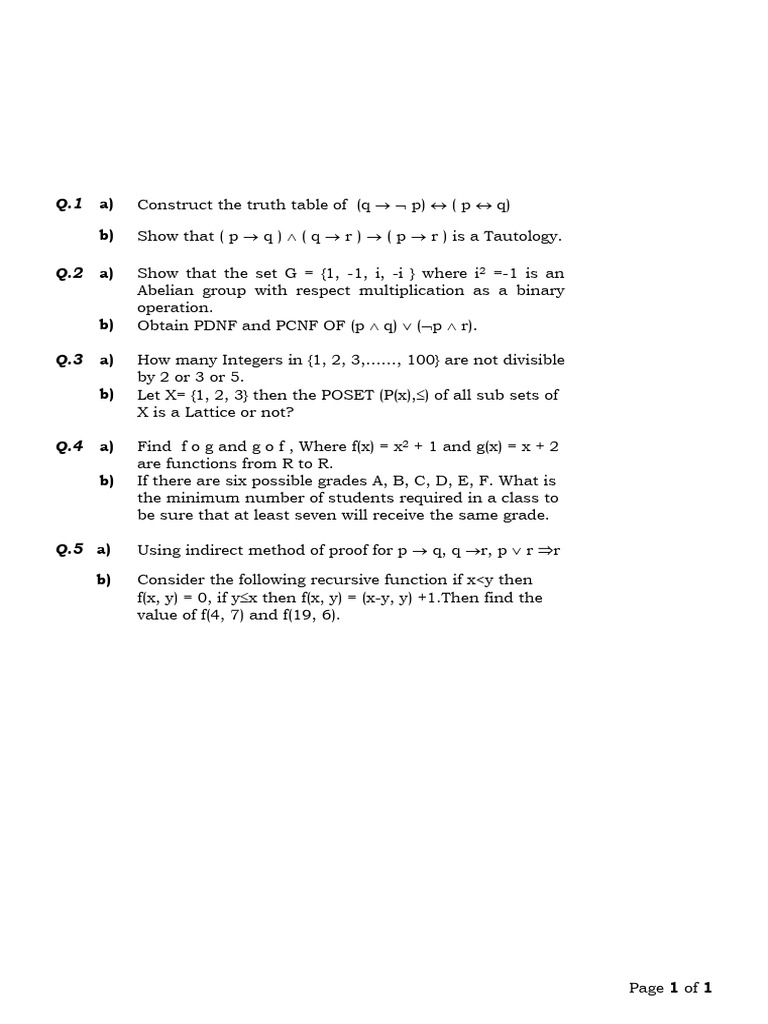 BSR DMGT Assignment-1 | PDF