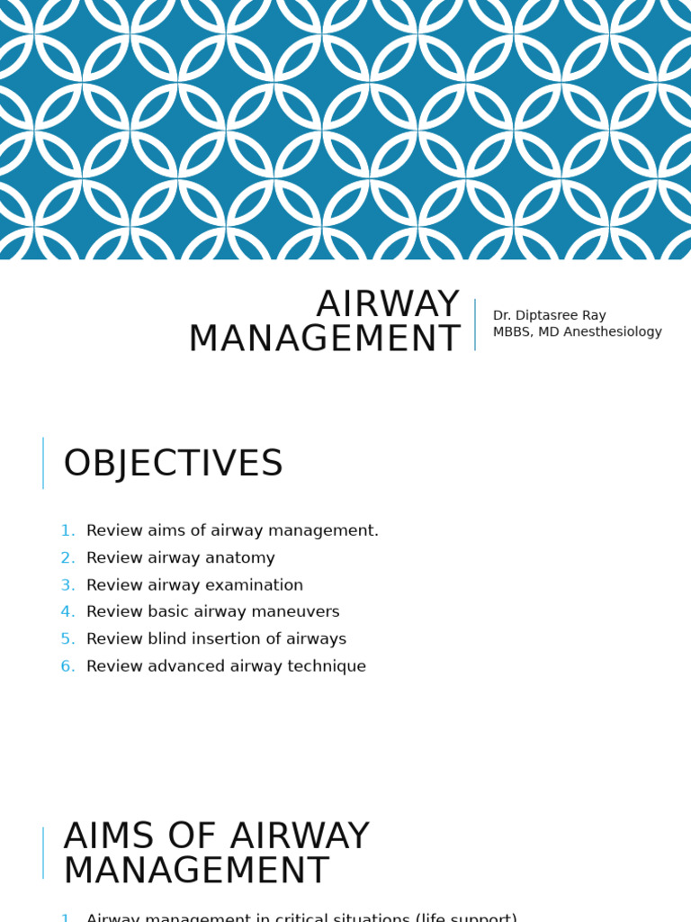 Airway Management | PDF