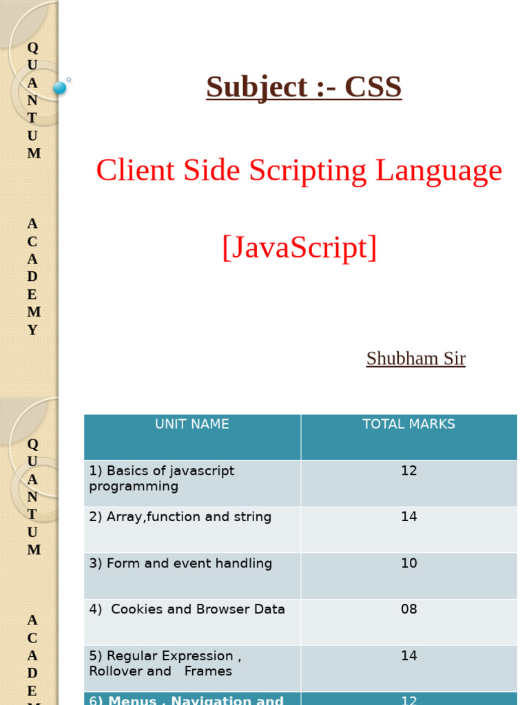 CSSL - 1st Chapter | PDF | Java Script | Software Development