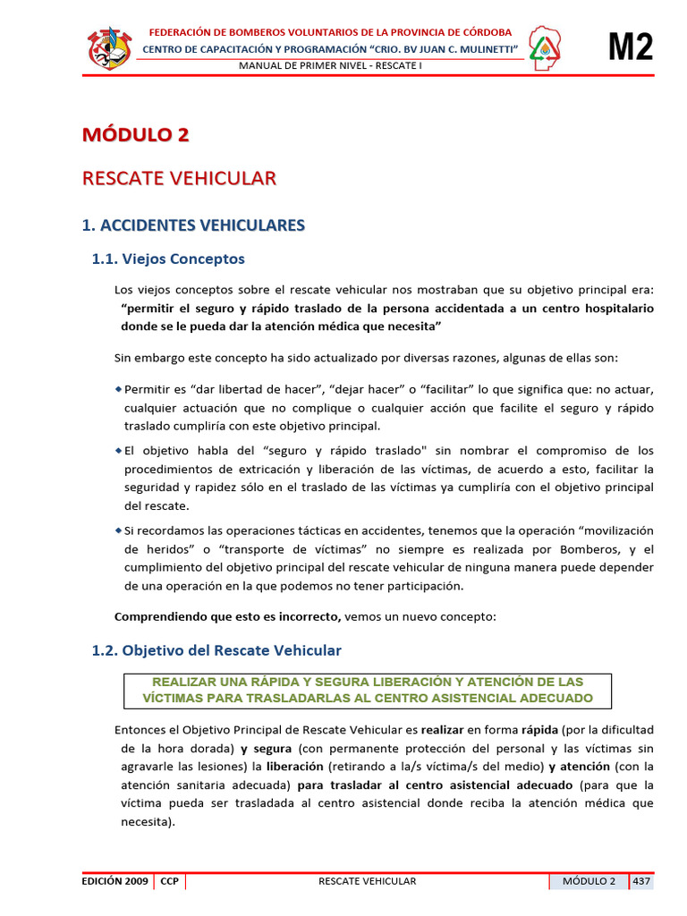 Rescate I M2 - Rescate Vehicular | PDF