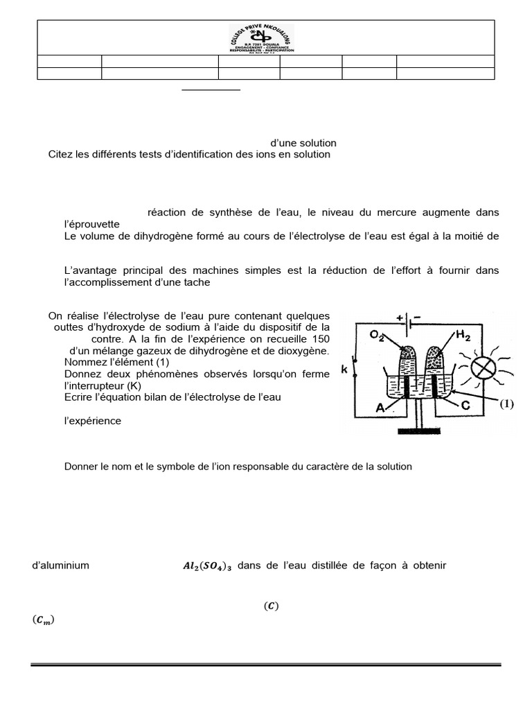 PCT 3ème Eval 2 | PDF