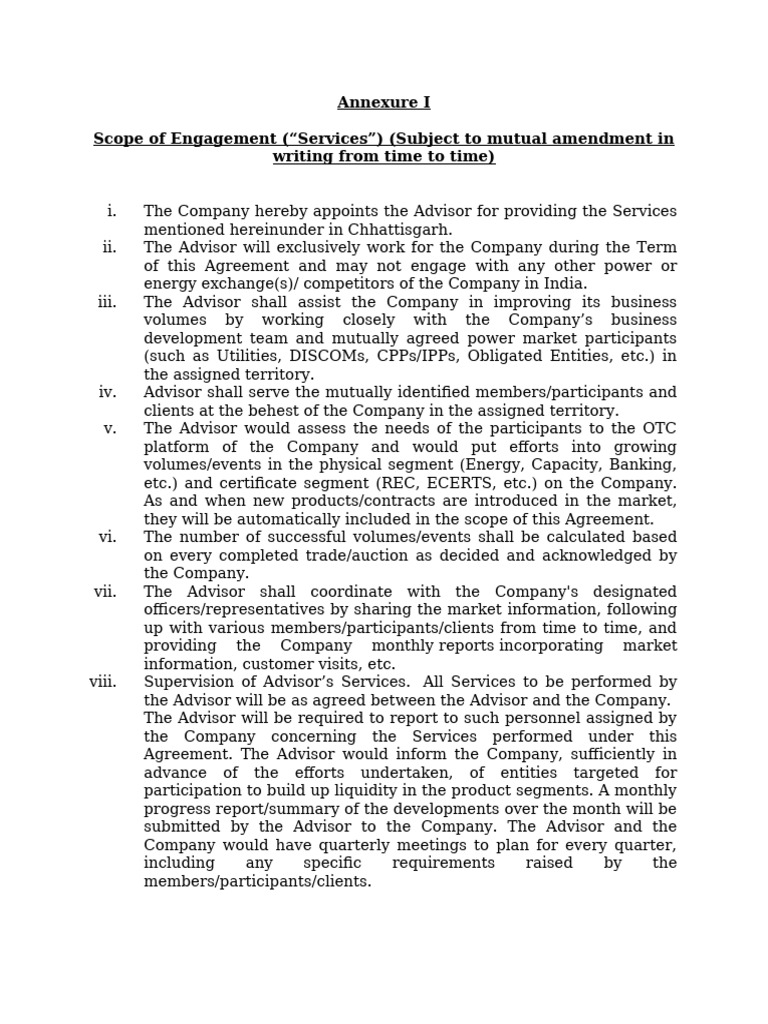 Scope of Work-Advisor | PDF