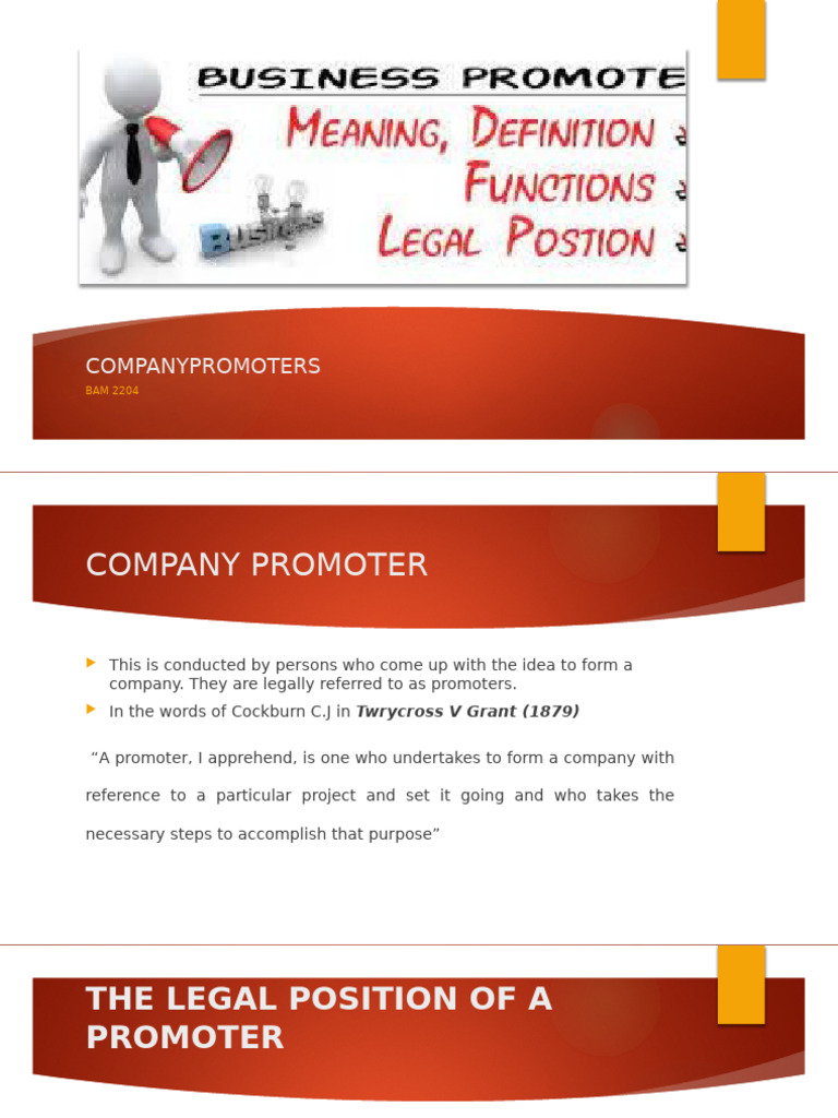 Company Promoters | PDF