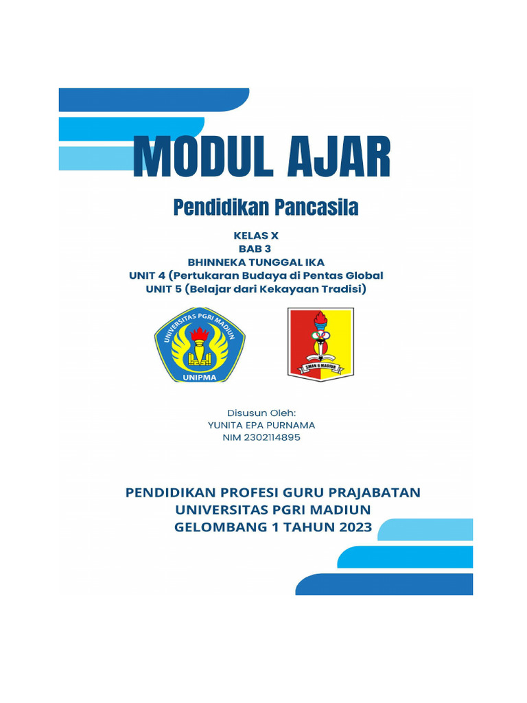 Modul Yunita - Siklus 1 (Praktik Ke 2) | PDF