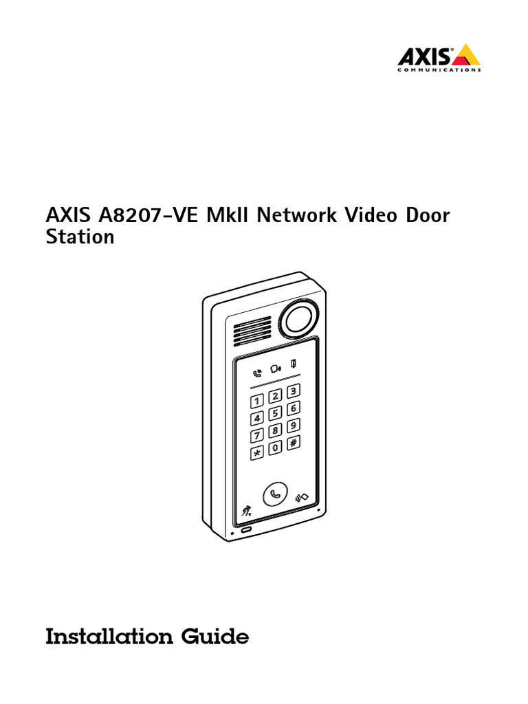 AXIS A8207-VE MkII Network Video Door Station | PDF | Electromagnetic ...