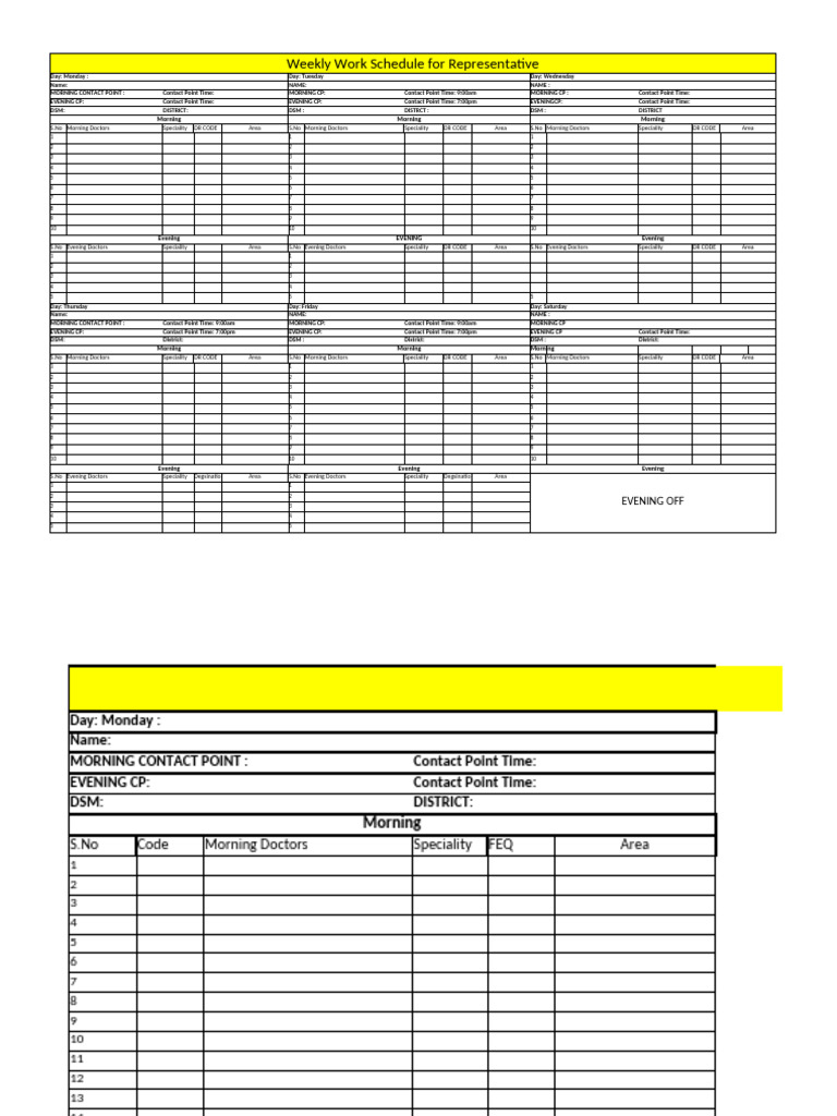 Weekly Plan | PDF
