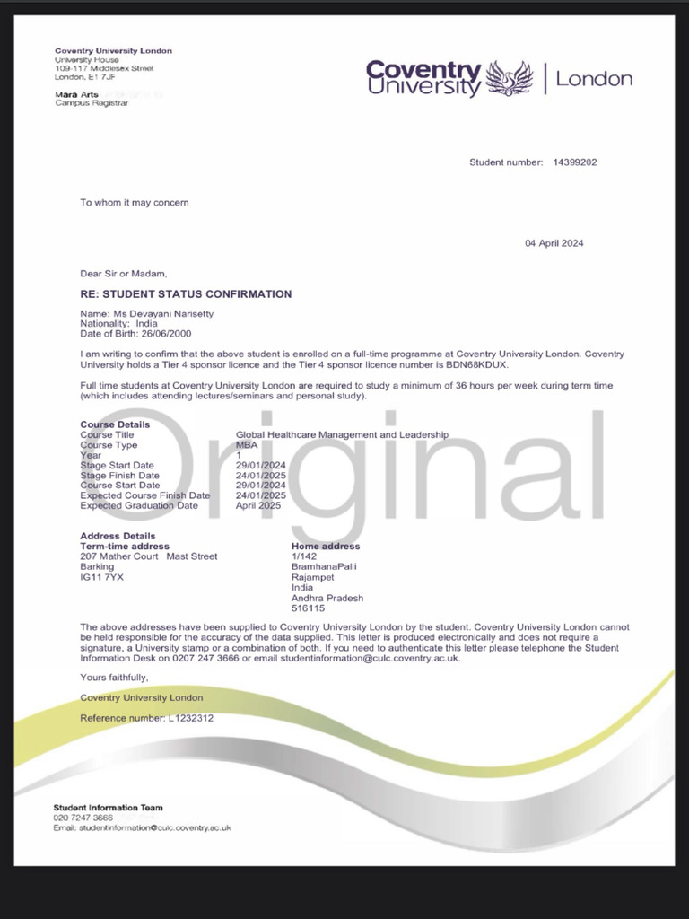 Original Letter Devayani | PDF