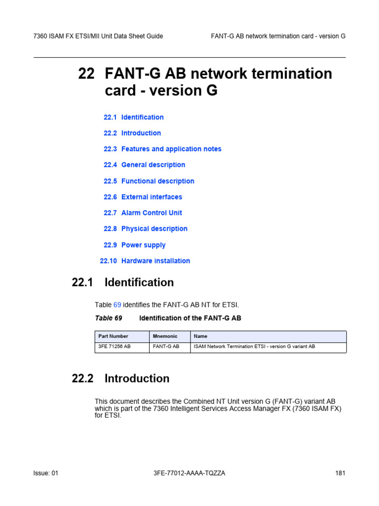 3FE-71256-ABAA-TQZZA-01-ETSI FANT-G AB Unit Data Sheet | PDF