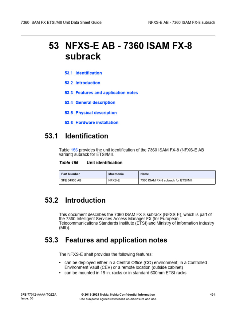 3fe-77012-Aaaa-Tqzza-06-7360 Isam FX Etsi - Mii Nfxs-E Ab | PDF