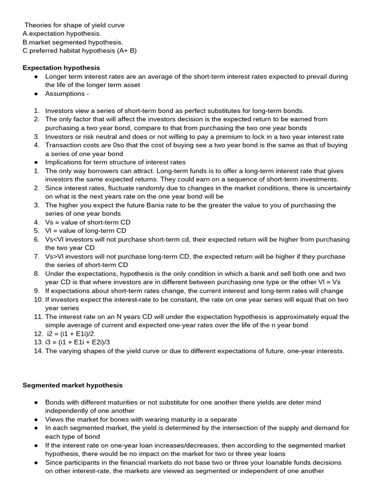 Term Structure of Interest Rates | PDF