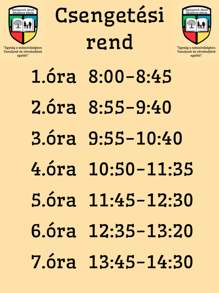 Csengetési Rend | PDF