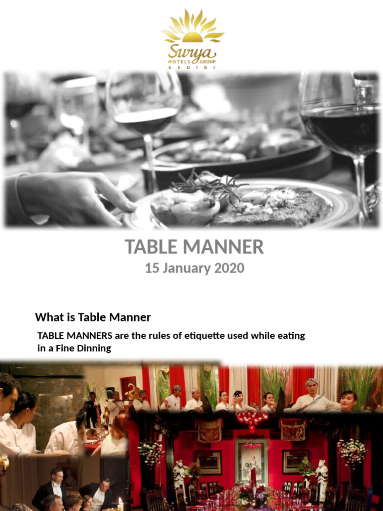 Table Manner GS | PDF