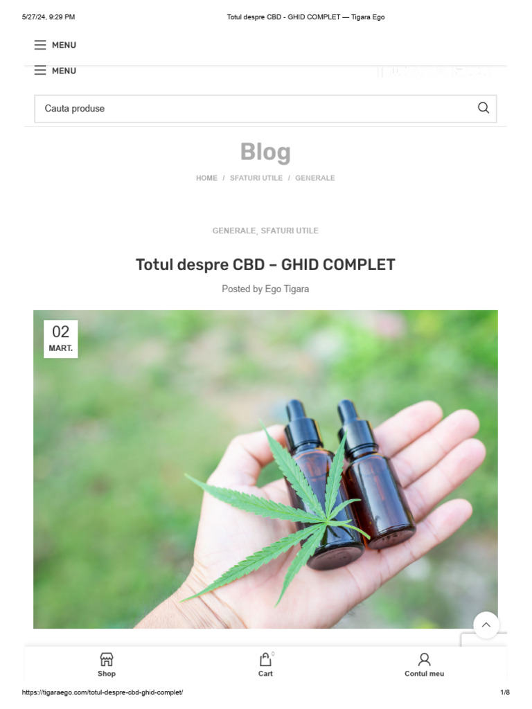 Totul Despre CBD - GHID COMPLET - Tigara Ego | PDF