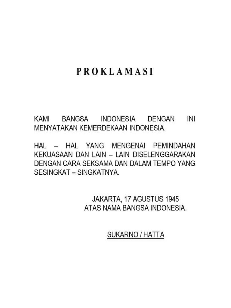 PROKLAMASI | PDF